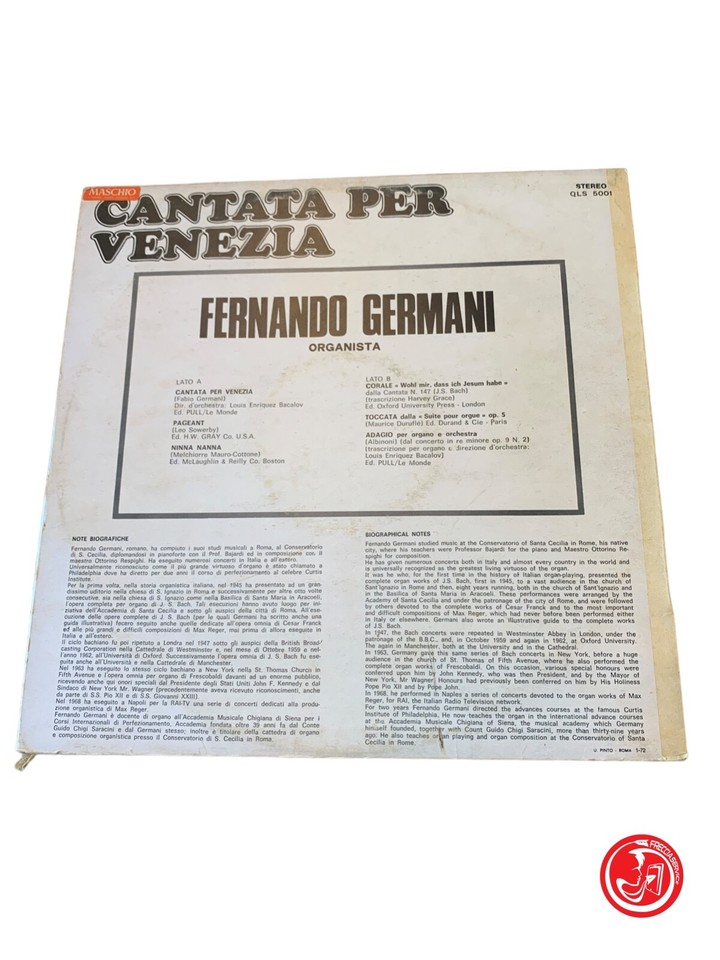 Fernando Germani - Cantate Pour Venise | eBay