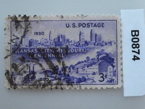 USA Stamp Kansas City Missouri Centennial 3 Cents United States Postage ...