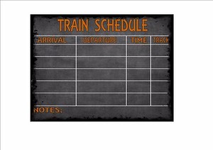 Railway Station Sign Reproduction British Rail Schedule Sign Vintage ...