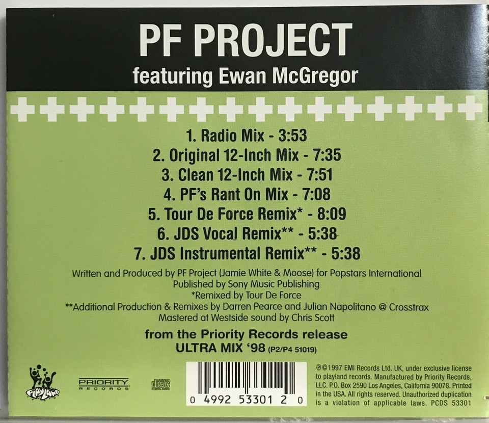 PF Project Featuring Ewan McGregor: Choose Life (CD Priority Records ...