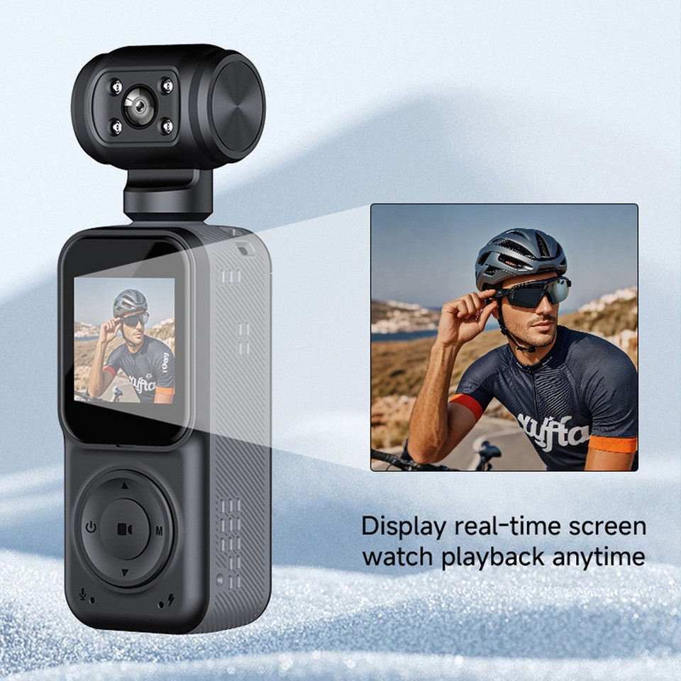 4K Wifi Action 260° Rotation Camera Audio&Video Recording for Vlog ...