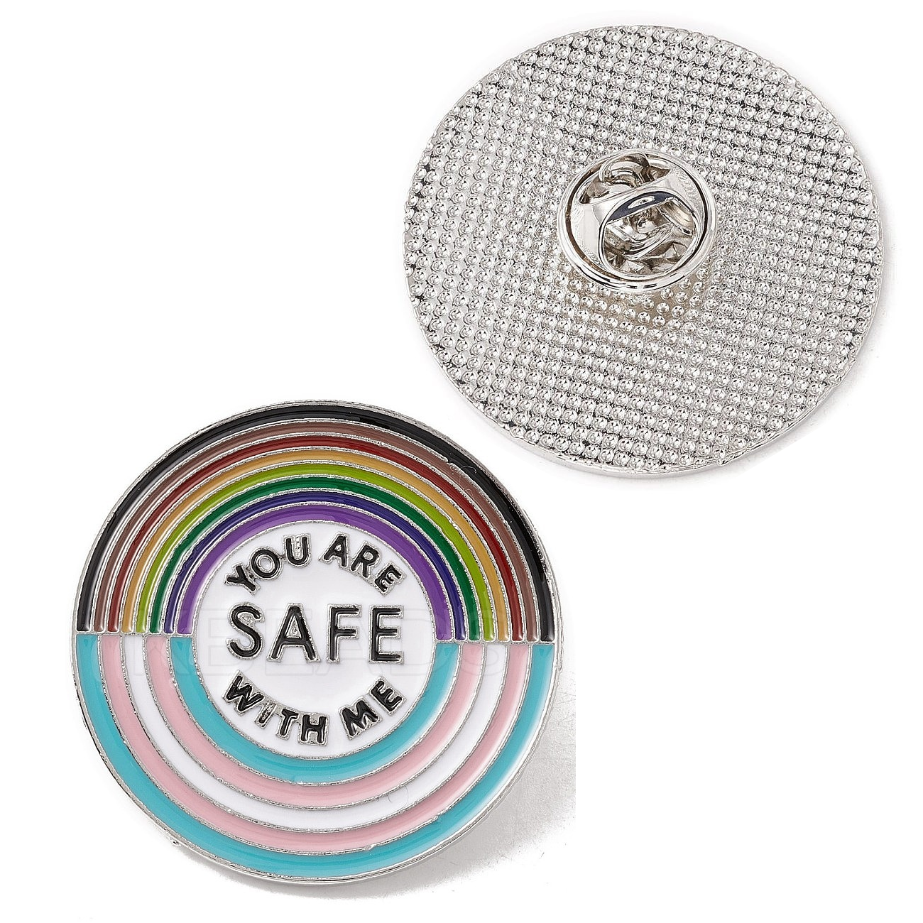 Gay Pride Pin Queer LGBT Brooch LGBTQ+ Ally Lapel Safe With Me Trans ...