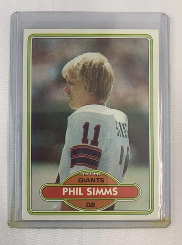 1980 Phil Simms Topps #225 Rookie RC Giants | eBay