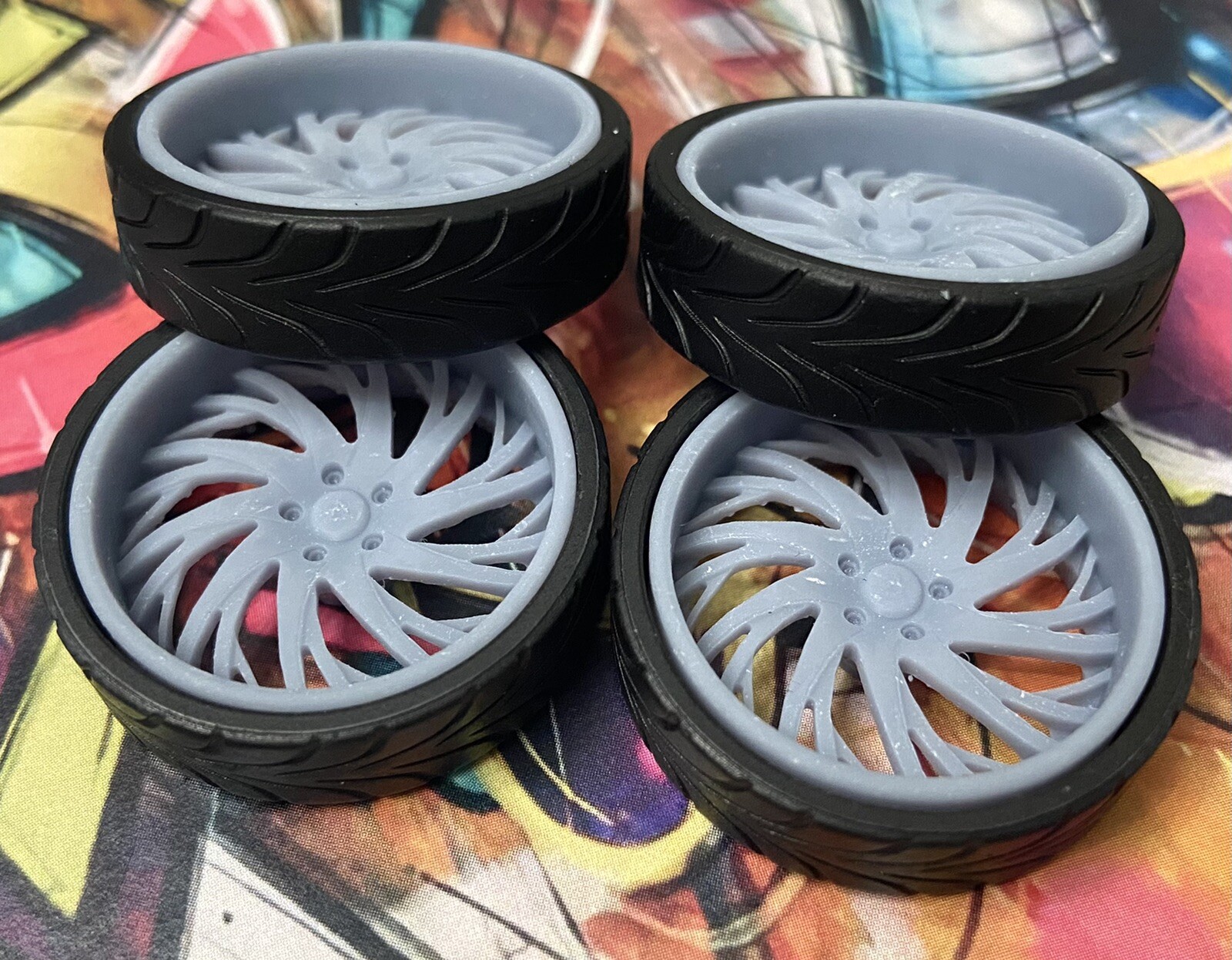 Resin 1/24 Scale 26-Inch Artis Decatur Model Car Wheels/Tires,1/25 ...