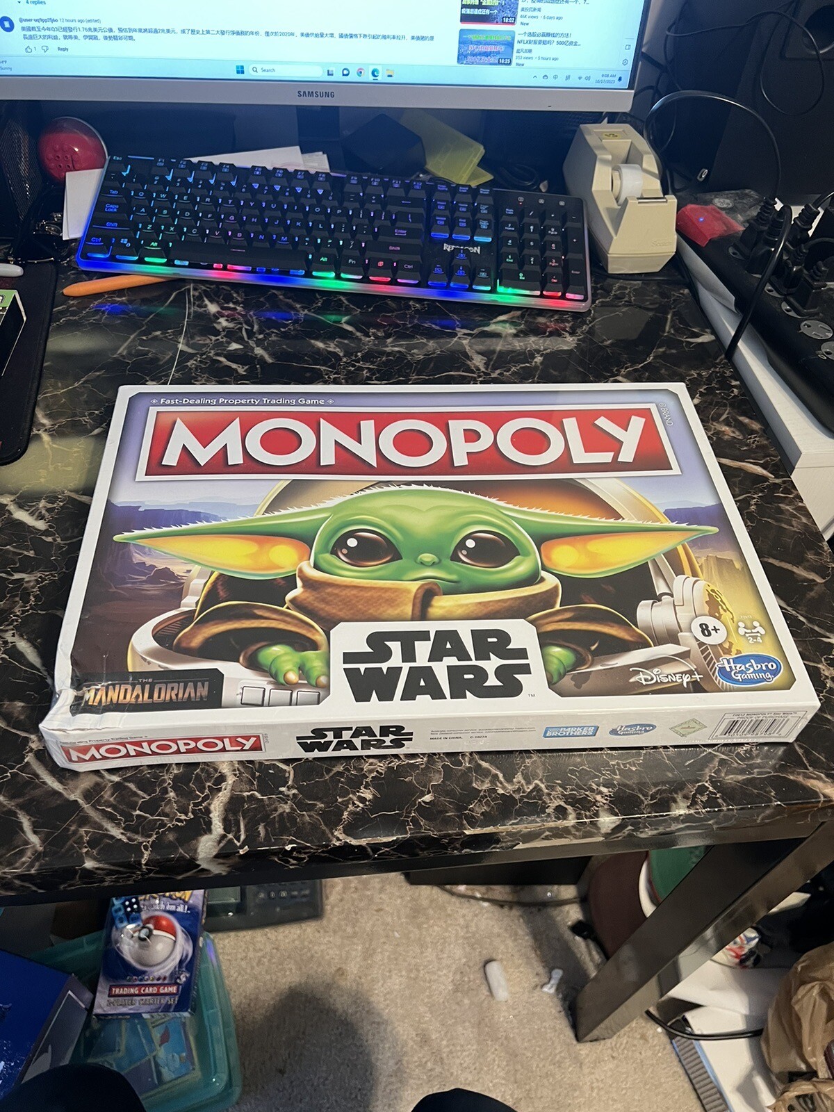 Star Wars Monopoly The Child Baby Yoda Grogu Board Game Mandalorian ...