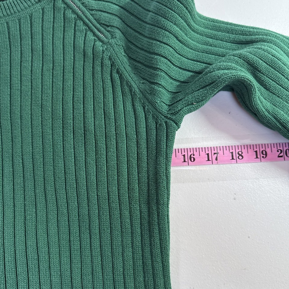 LRL Lauren Ralph Lauren Sweater Womens L Pullover Long Sleeve Zip ...