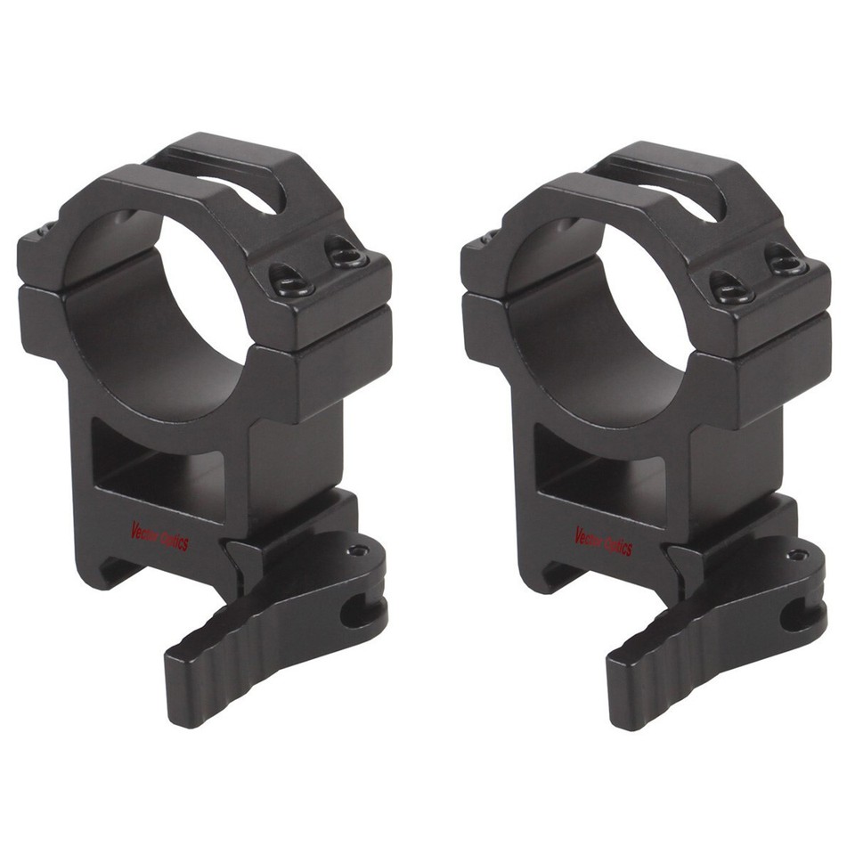 30mm Quick Release Medium Height Riflescope Picatinny Mount Rings QD ...