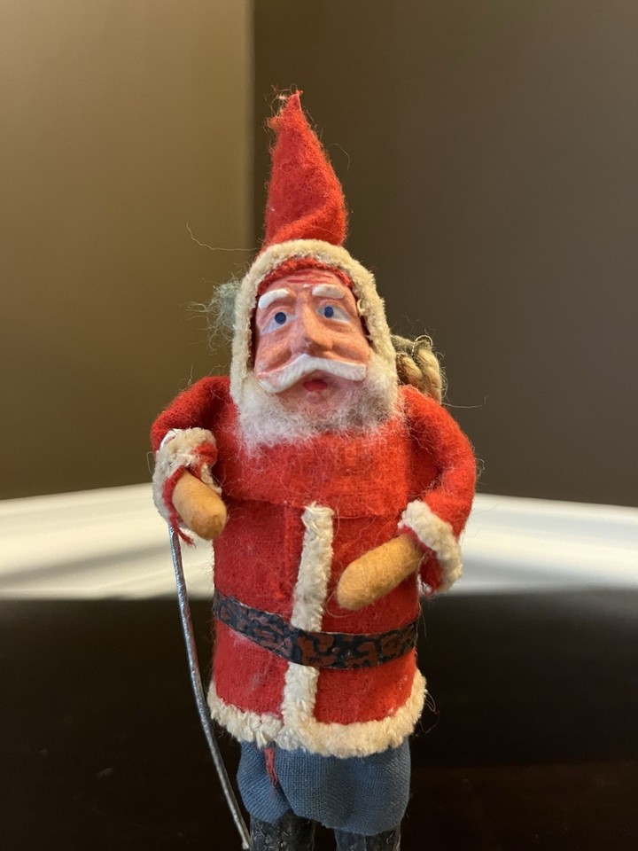 Early Antique Clay Face Santa Claus Belsnickle Christmas Figurine 6” | eBay