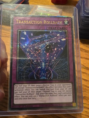 Transaction Rollback (Quarter Century Secret Rare) RA04-EN105 Quarter ...