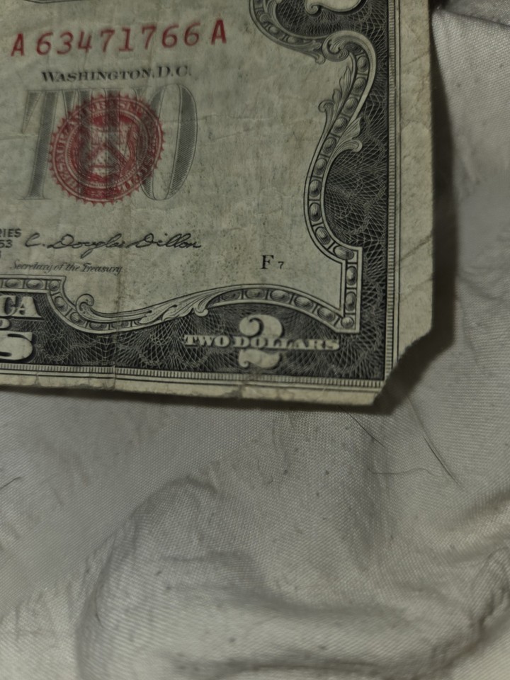 1953 B $2 RED SEAL BILL JEFFERSON DOLLAR RARE MONEY F7 | eBay