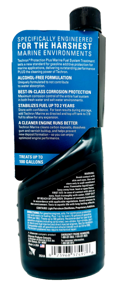 Chevron Techron Protection Plus Marine Fuel System Treatment | 10oz ...