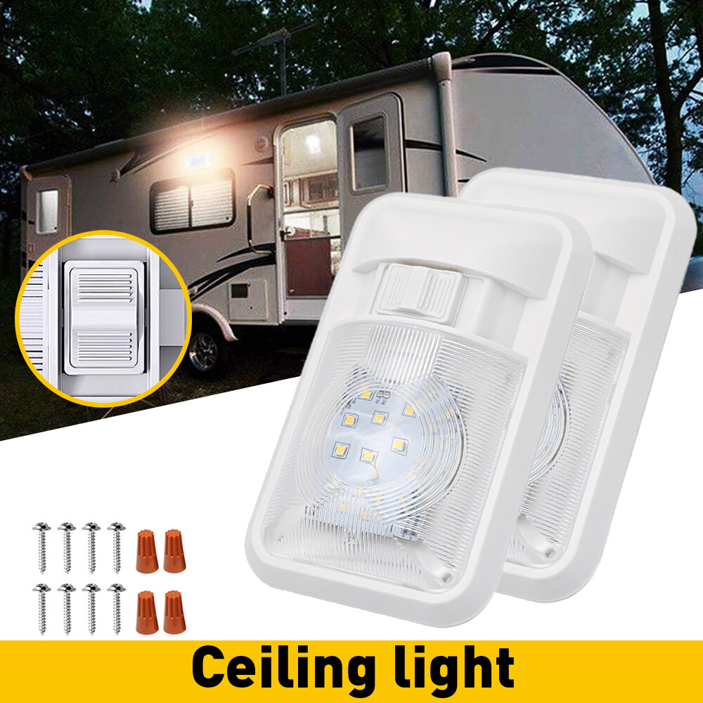 2 Pack 12V Led RV Ceiling Dome Light RV Interior Lighting for Trailer ...