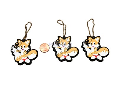TAILS from Sonic the Hedgehog Soft Touch Keychain or Charms Lot of 3 by ...
