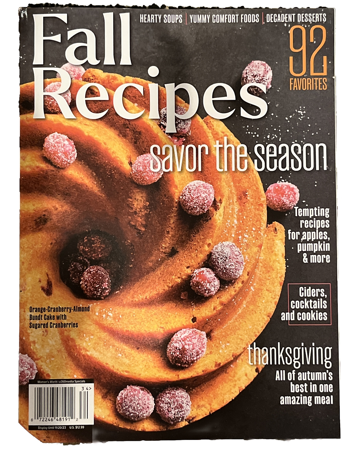 Fall Recipes Magazine Savor The Season 92 Favorites 2023 | eBay