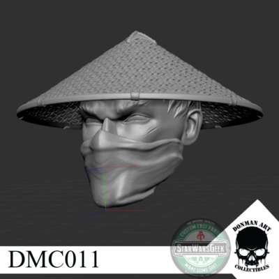 Straw Hat Ninja with mask custom head for 4" 6" 7" 12" action figures ...