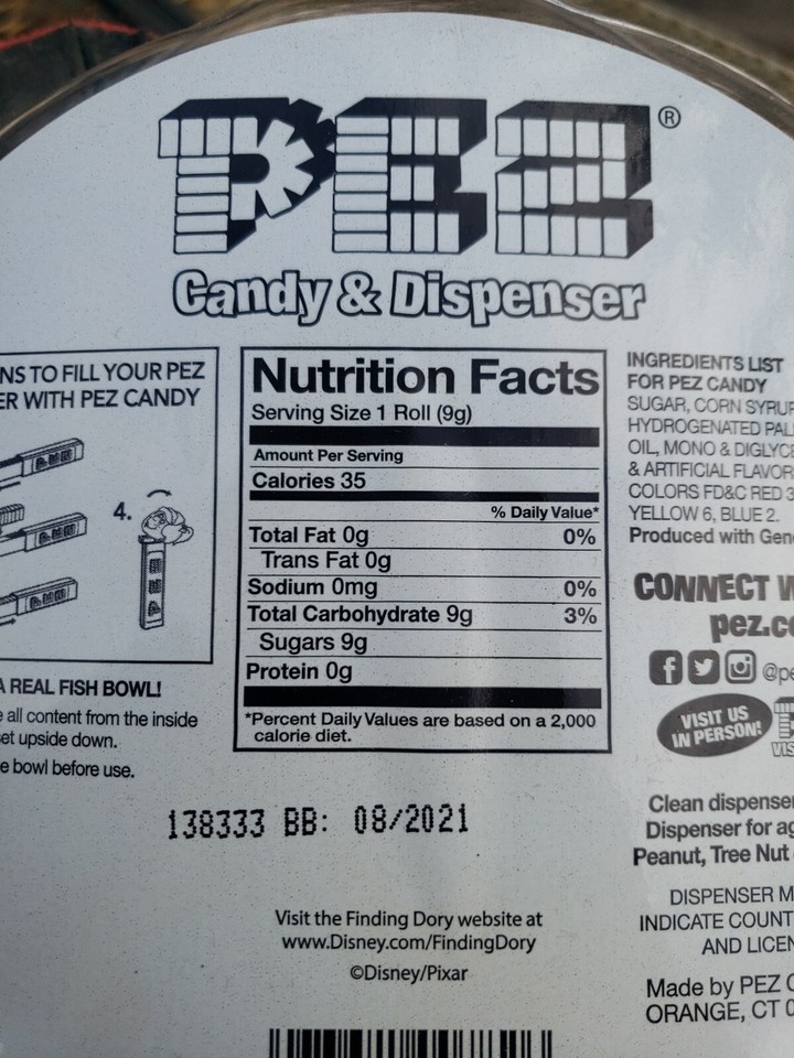 Pez Finding Dory Gift Set In Real Fish Bowl Nemo Bailey Dory Candy ...