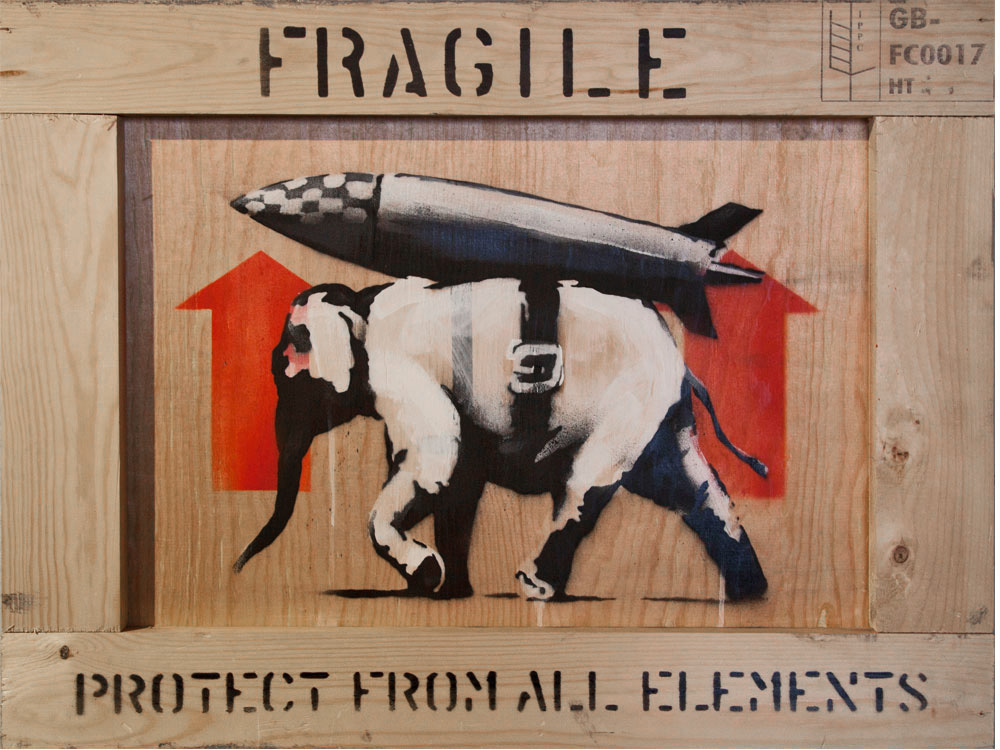 BANKSY FRAGILE GRAFFITI ART GICLEE PRINT FINE CANVAS | eBay
