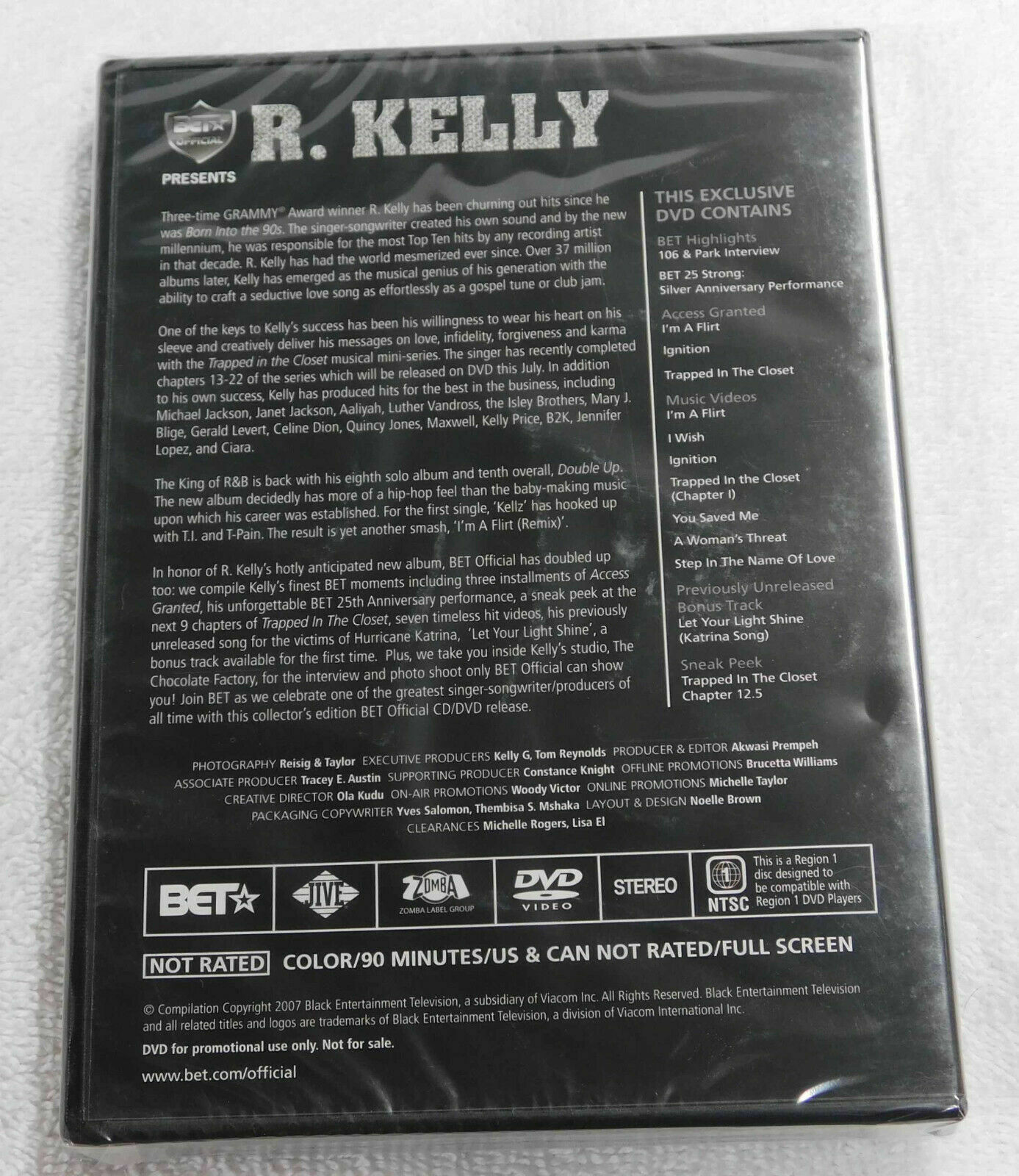 BET* Presents - R. KELLY - Music Videos Performance - DVD / NEW Sealed ...