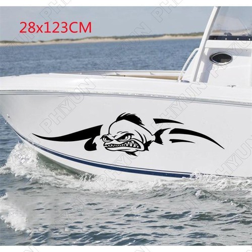 1 Pair Fish Boat Stickers Cruise Body Stickers Art Pattern Waterproof ...