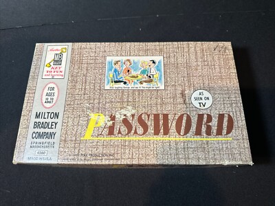 ORIGINAL Vintage 1962 Milton Bradley Password Board Game 4260 | eBay