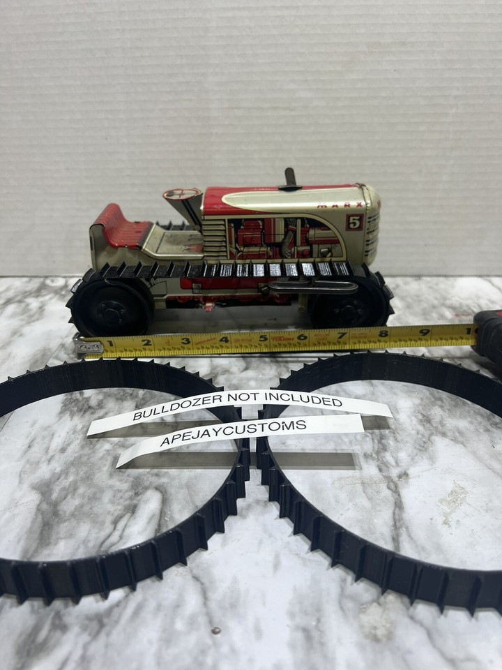 Vintage Marx Climbing Tractor Wind Up Tin Litho toy No 5 Dozer (TRACKS ...