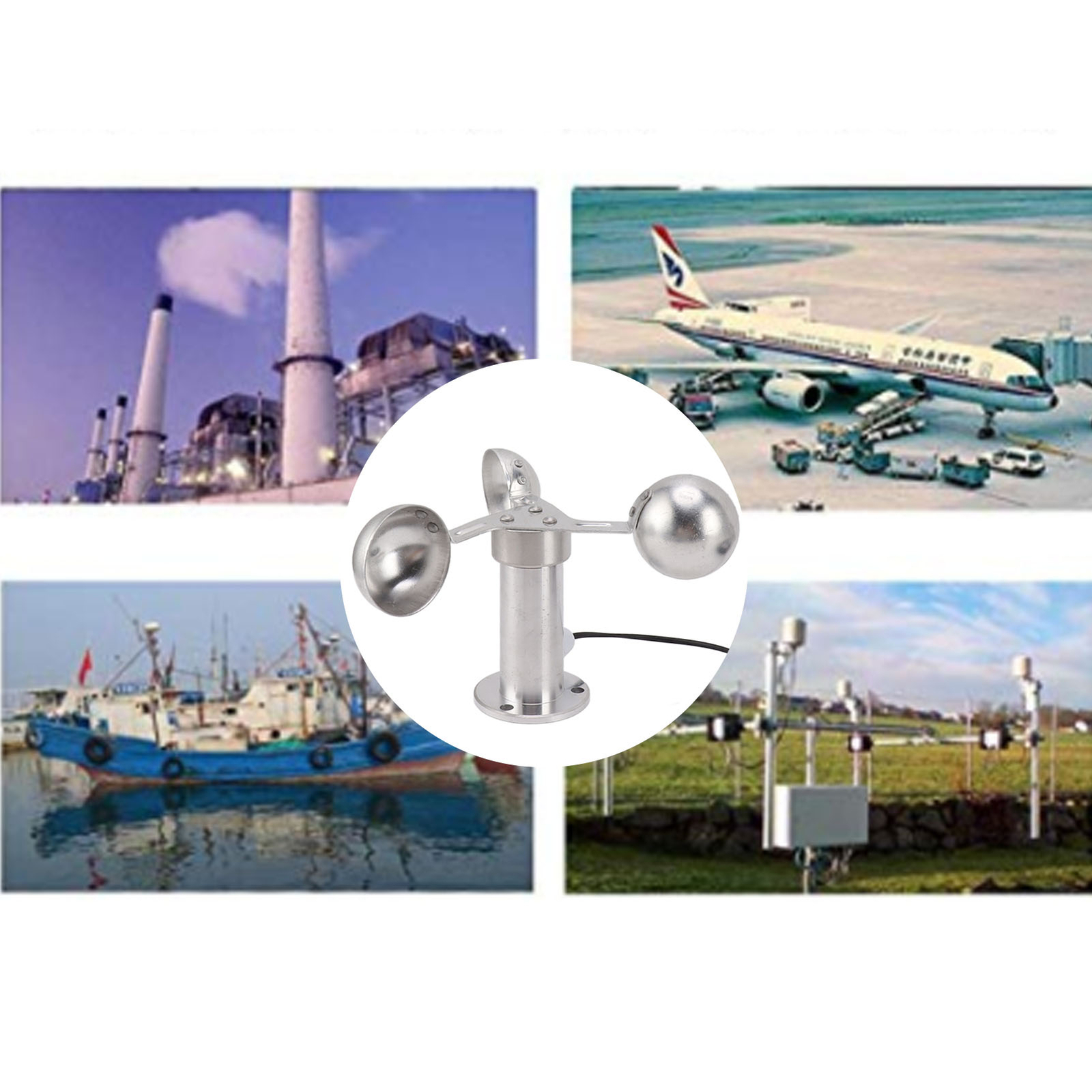 Aluminium Alloy Wind Speed Monitoring Sensor Anemometers Wind Speed ...