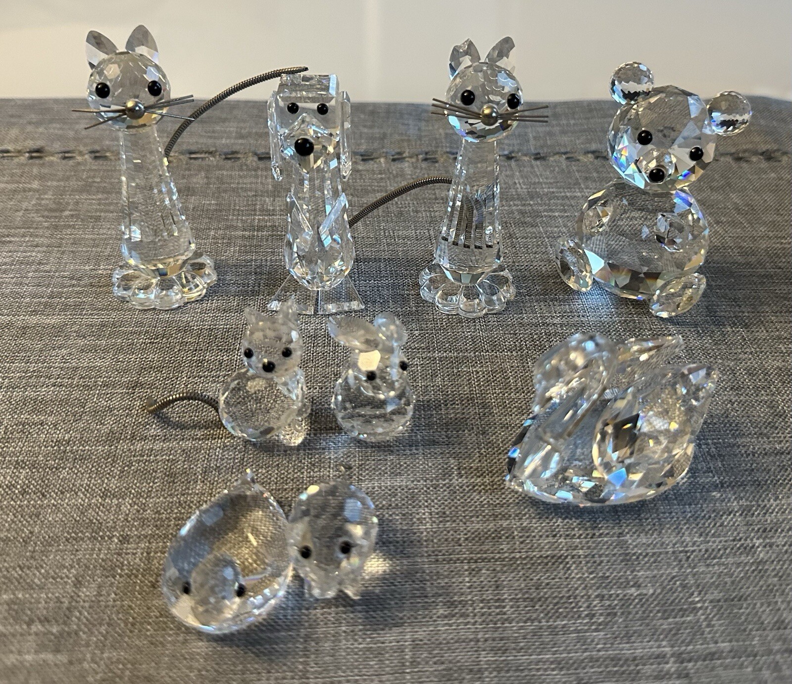 8 Swarovski Large And Small Crystal Animals Figurines Vintage | eBay