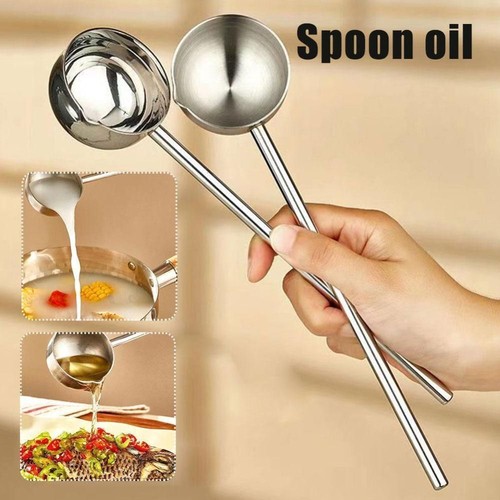 Mini Oil Spoon Long Handle Spoon Stainless Steel Hot Pot Colander ...