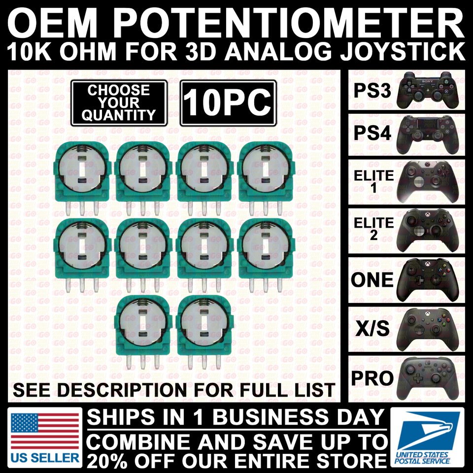 OEM Analog 3D Joy Stick Potentiometer PS3/PS4/Xbox One/Elite/Series/X ...