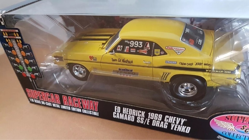 SUPERCAR COLLECTABLES 1969 Yenko Camaro Drag Ed Hedrick RARE 1/18 | eBay