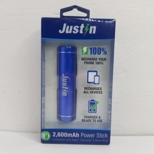 Justin Power Stick 2600 mAh, Recharges USB Devices While On The Go ...
