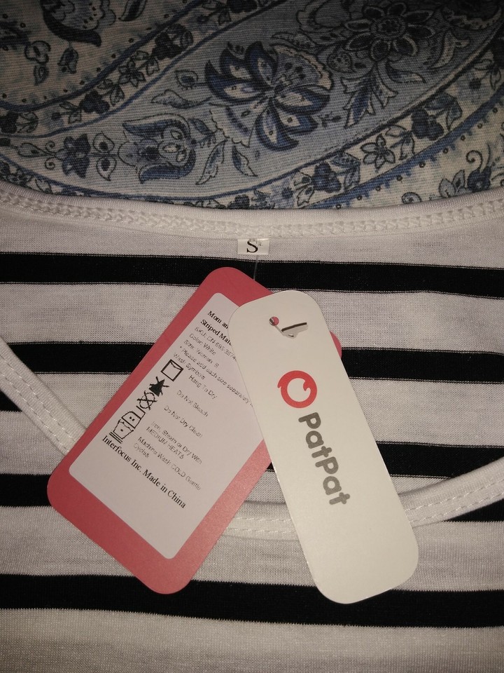 NWT Pat Pat Women's Trendy Black And White Striped Dress Size Small | eBay