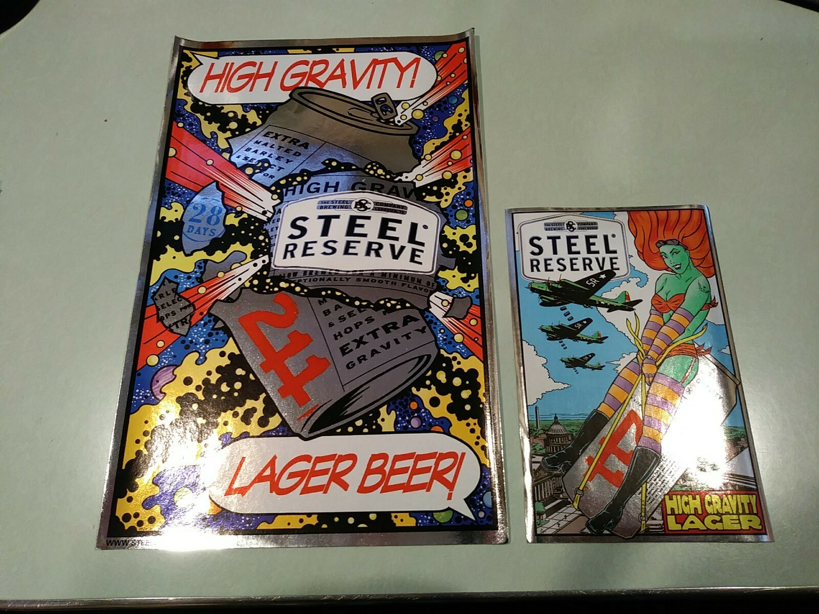 Frank Kozik Steel Reserve 211 High Gravity Lager Beer 2 Huge Decal ...