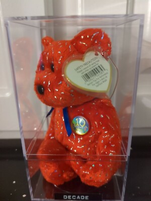 TY Beanie Baby - Red DECADE the Bear | eBay