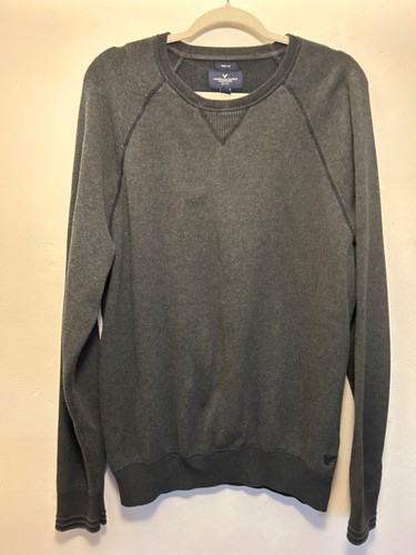 American Eagle Prep Fit V-Neck Pullover Knit Sweater Gray Size XL | eBay