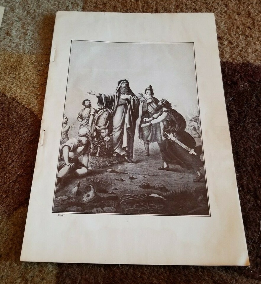 1910 KING BALAK BLAMES THE PROPHET Print Kunstanstalt Balaam OT Numbers ...