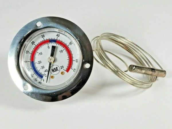 Miljoco V20362002 -40-65°F 2" Flush Mount Thermometer for Walk-In ...