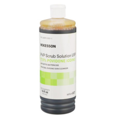 PVP Scrub Solution 7.5% Povidone Iodine Antiseptic Bactericide 6pk 6oz ...