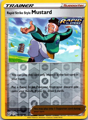 Rapid Strike Style Mustard 132/163 - SWSH05: Battle Styles reverseHolo ...