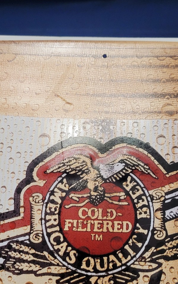 VINTAGE MILLER GENUINE DRAFT LIGHT BEER CAN METAL TIN BAR SIGN MILLER ...