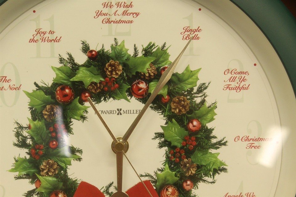 Howard Miller Carols Of Christmas Musical Clock 13" Battery Operated ...