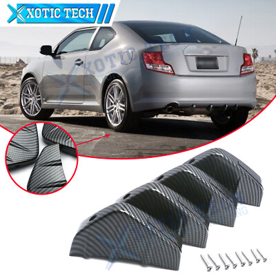 4x Carbon Fiber Pattern Rear Bumper Lip Splitter Diffuser For Scion tC ...