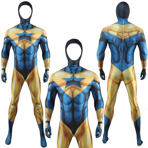 Cosplay Booster Gold Jumpsuit Superhero Michael Jon Carter Adult Kids ...