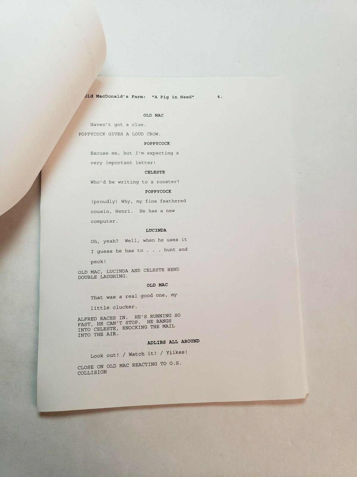 OLD MC DONALD'S FARM / Misty Stewart-Taggart 1990's Unproduced TV ...