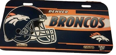 Denver Broncos Plastic License Plate WINCRAFT New NFL Licensed Rare Y2k ...