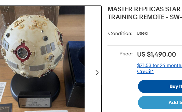 1 STAR WARS JEDI TRAINING REMOTE has Lighting* PROP 1:1 SCALE REAL Plus ...