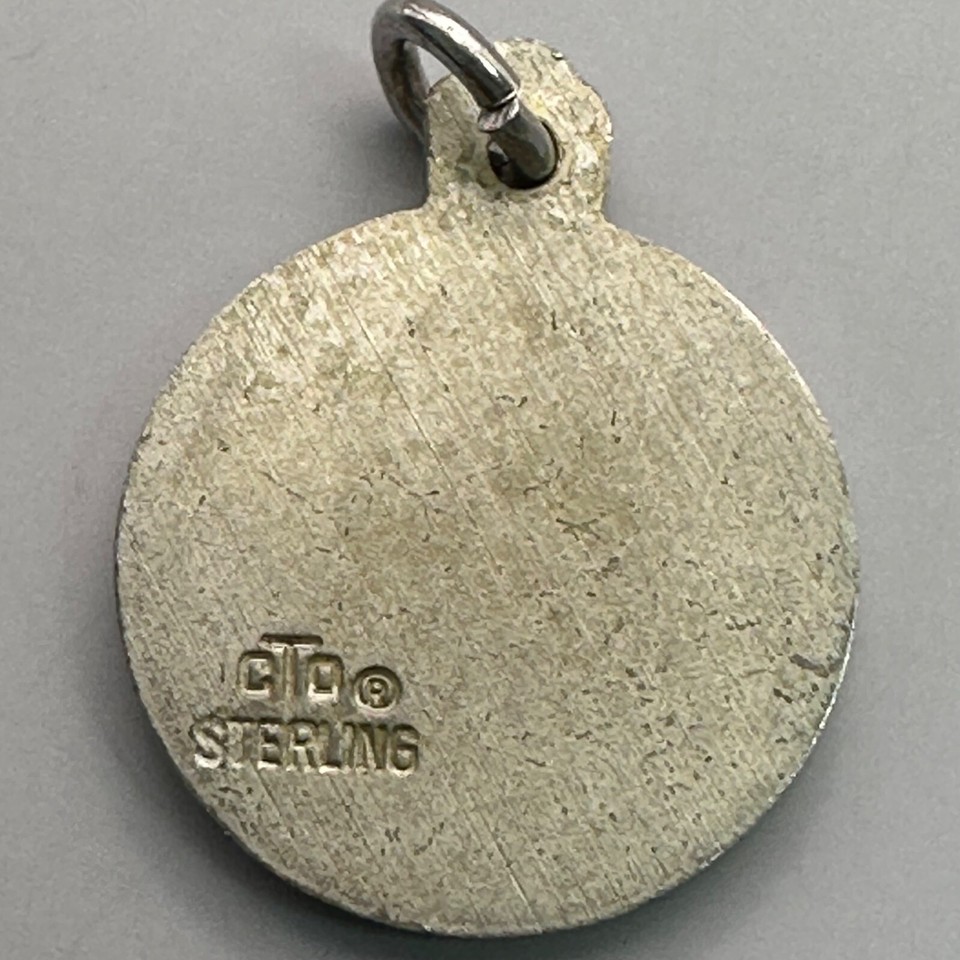 Telephone Operator Pendant Medal Charm Signed OC Tanner Sterling Silver ...