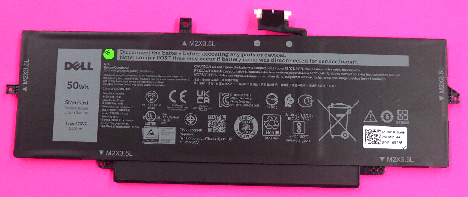 Genuine Dell Latitude 9330 2-In-1 9330 50Wh Li-Ion Battery 47XV3 | eBay