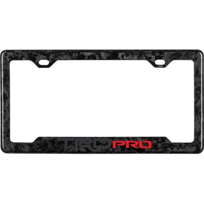 TOYOTA TRD PRO G 100% REAL FORGED CARBON FIBER CAR LICENSE PLATE FRAME ...
