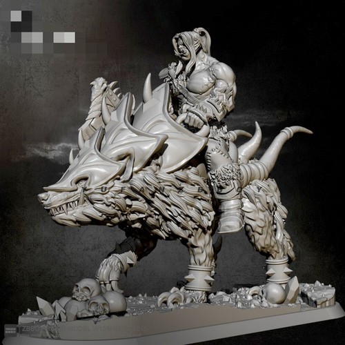 1/24 W/150mm Resin Figure Model Wolf Orc Knight unassembled unpainted ...